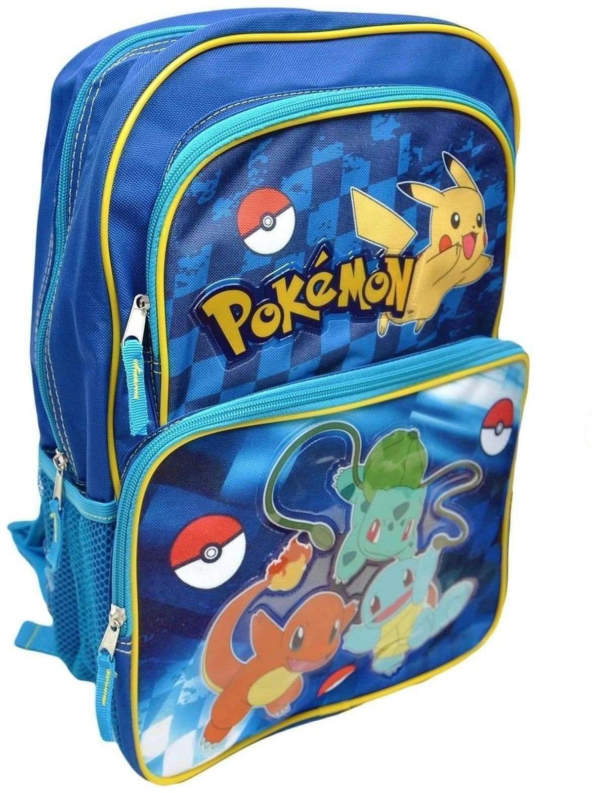 Pokemon Pikachu 16 Inch Backpack | Blue - ToyHo.com