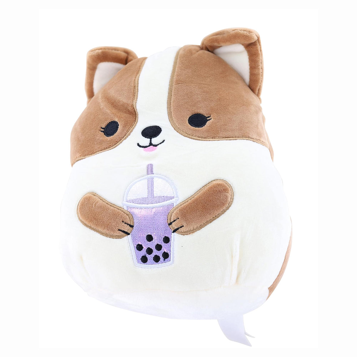 Squishmallow 8 Inch Plush | Regina the Corgi with Boba Tea - ToyHo.com