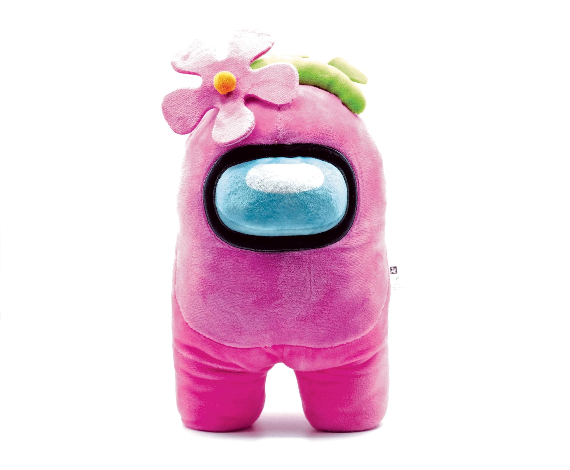 Among Us 12 Inch Plush | Pink Crewmate with Flower Hat - ToyHo.com