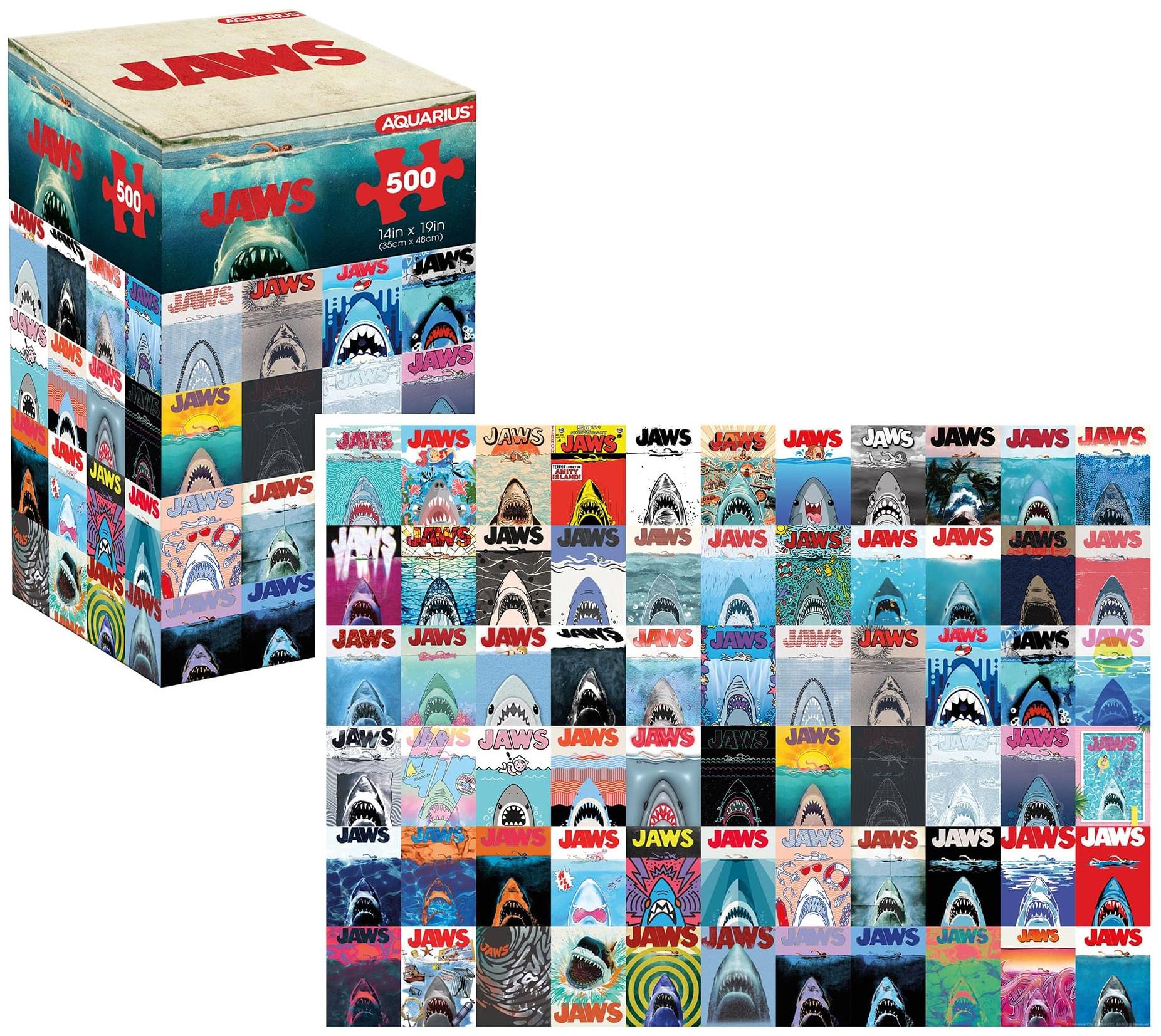 JAWS 50th Anniversary Movie Posters 500 Piece Jigsaw Puzzle - ToyHo.com