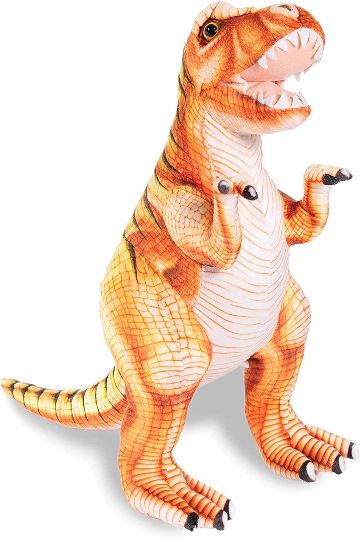 Real Planet Tyrannosaurus Rex Orange/Brown 27 InchRealistic Soft Plush ...