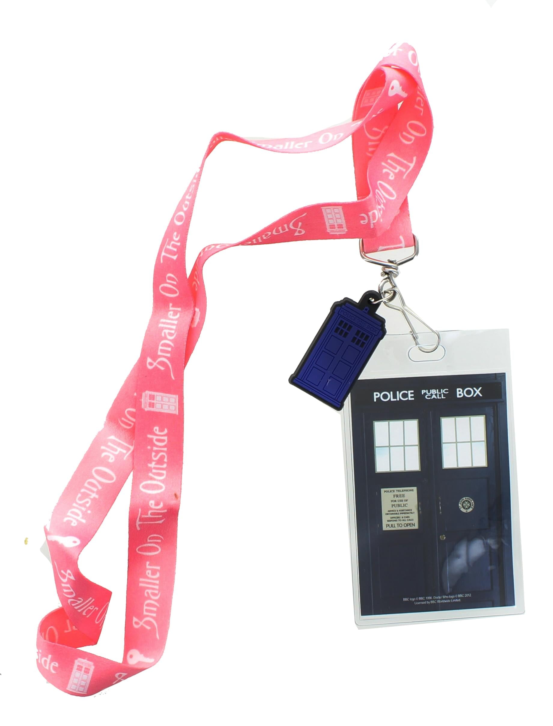 Doctor Who Lanyard "Smaller On The Outside" with 2D TARDIS Charm ...